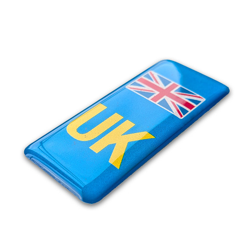 UK Union Jack NUMBER PLATE 3D GEL STICKER Motorcycles Resin Domed GB ...