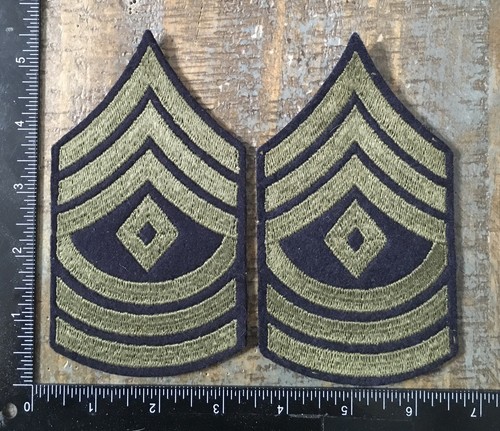 WW2 US Army First Sergeant Rank Chevrons Patches 1st SGT Pair Wool No ...
