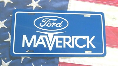 Blue Ford MAVERICK tag license plate 1970 1971 1972 1973 1974 1975 1976 ...
