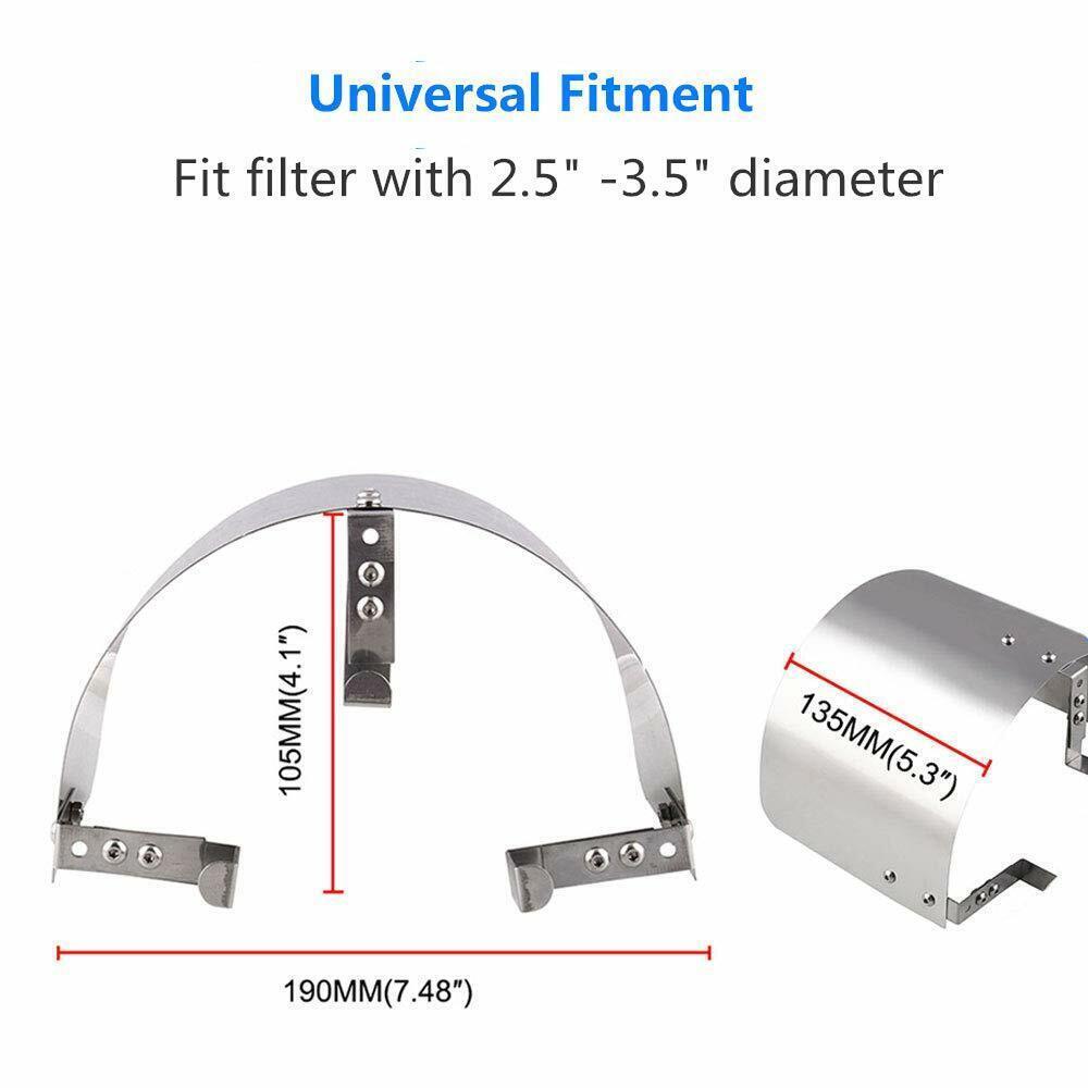 Cold Air Intake Filter Heat Shield Cover Stainless Steel Silver 2.5 ...