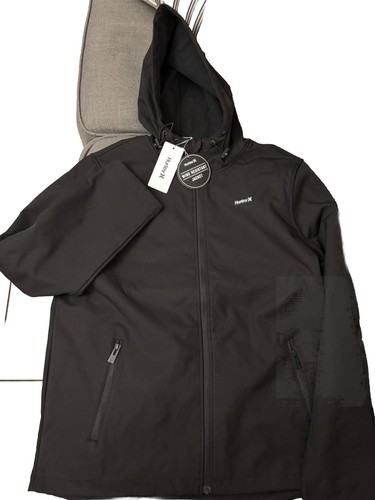 Hurley Hansen Softshell Fleece Lined Wind Resistant Hoodie Jacket Size ...