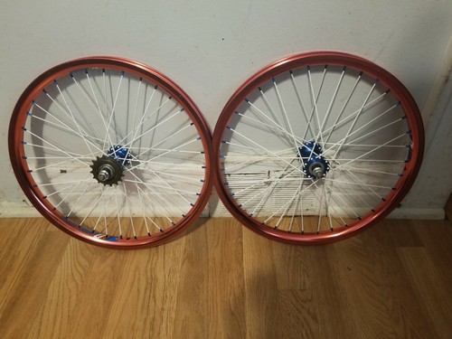 OLD SCHOOL BMX AMBROSIO AERO RIMS HELICO MATIC HUBS 20" 36 H VINTAGE ...