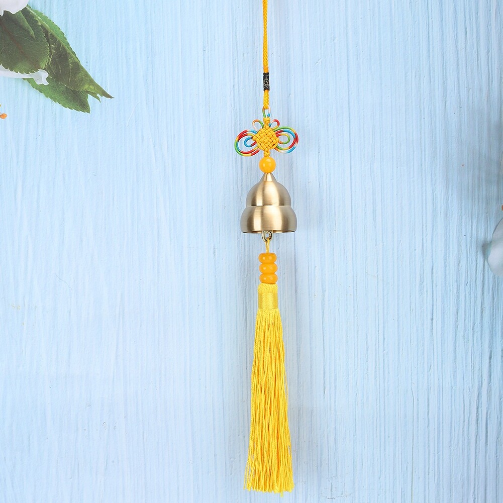 Brass Gourd Pendant Good Luck Geomancy Bell Wind Chime Hanging Ornament ...
