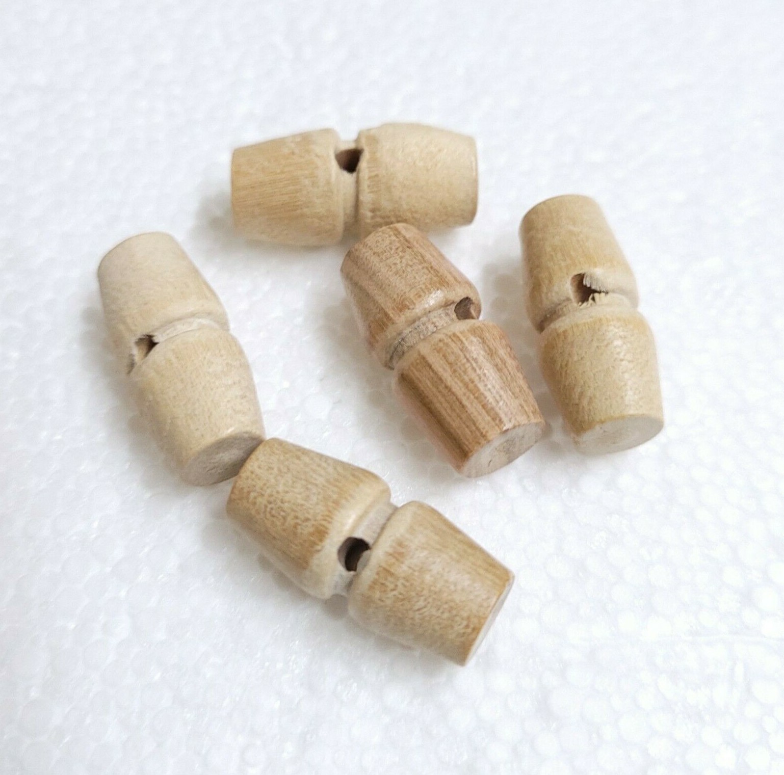 Wooden Toggle Buttons 20mm 25mm 30mm 1 Hole Kids Cardigan Duffle Coat ...