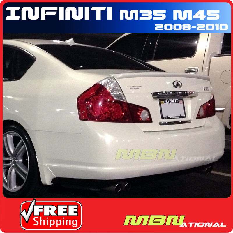 For 08-10 M35/45 Sedan Rear Trunk Deck Spoiler Painted ABS K23 LIQUID ...