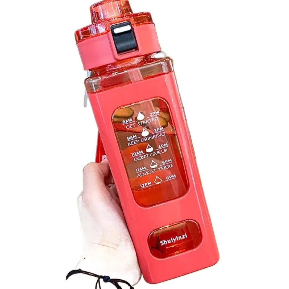 Ins Style Anti-Fall Design Sports Water Bottle High-capacity High ...