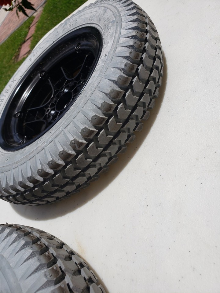 Quantum Edge 2.0 Power Wheelchair Drive Wheels Tires 3.00-8 - Black | eBay