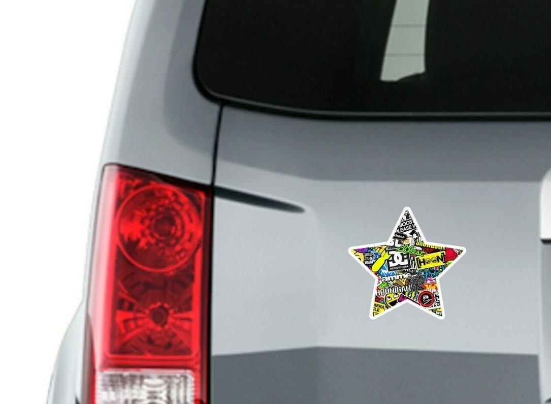 Sticker bomb star car sticker window decal exterior vinyl decal 2pcs | eBay