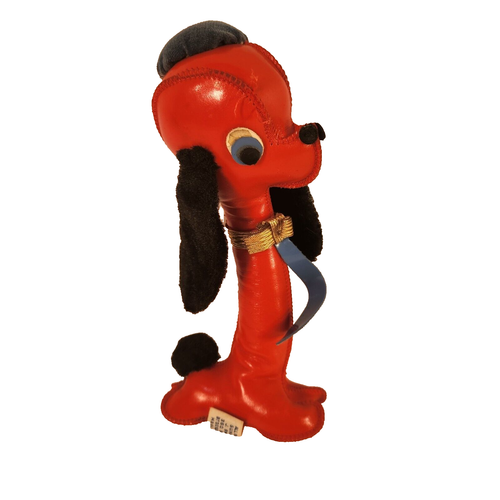 Vintage Gund Stuffed Red Dog w/ Blue Beret & Tie Gunderland Creation ...