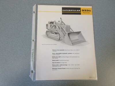 Caterpillar 933G Crawler Loader Brochure 1966 | eBay