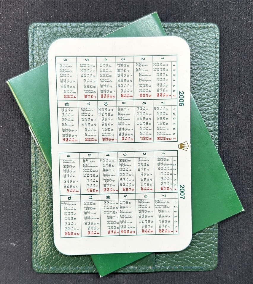 Rolex Collectible 2006-07 Calendar Card with Leather holder ...