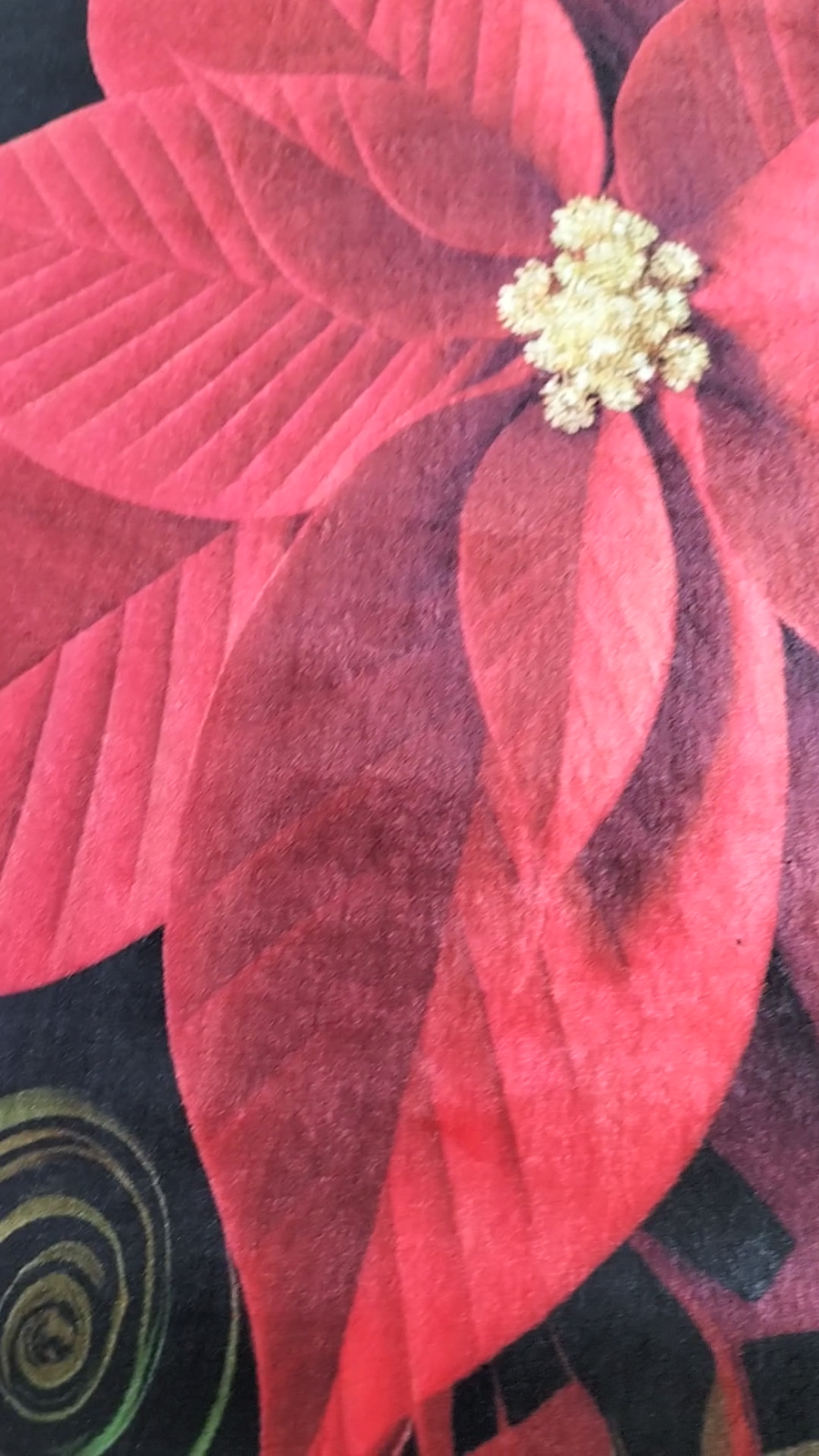 Red Poinsettia Rug, Christmas Rug,Poinsettia Christmas Rug,Christmas ...