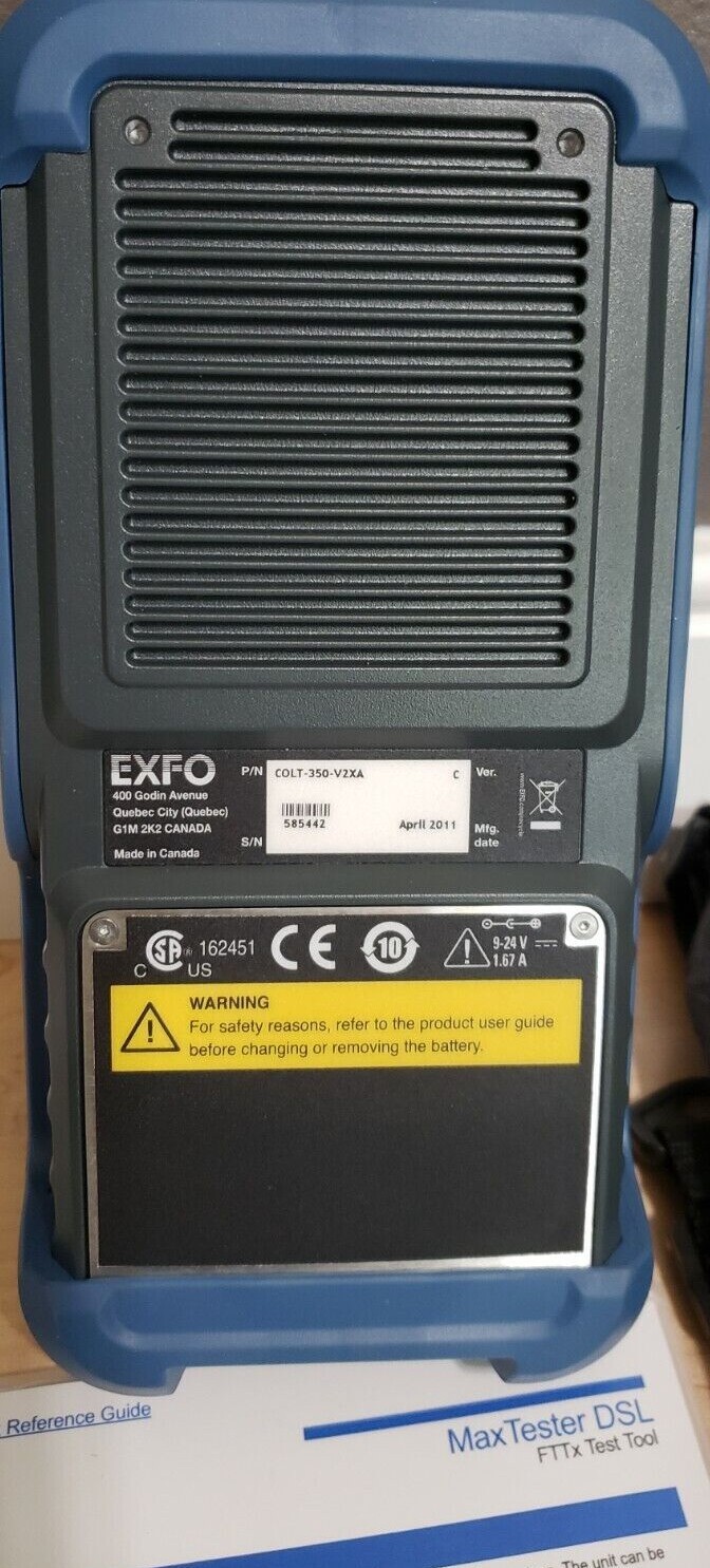 EXFO Maxtester DSL PING Colt-350-V2XA, 350-V2XAIP Max 630 Service ...