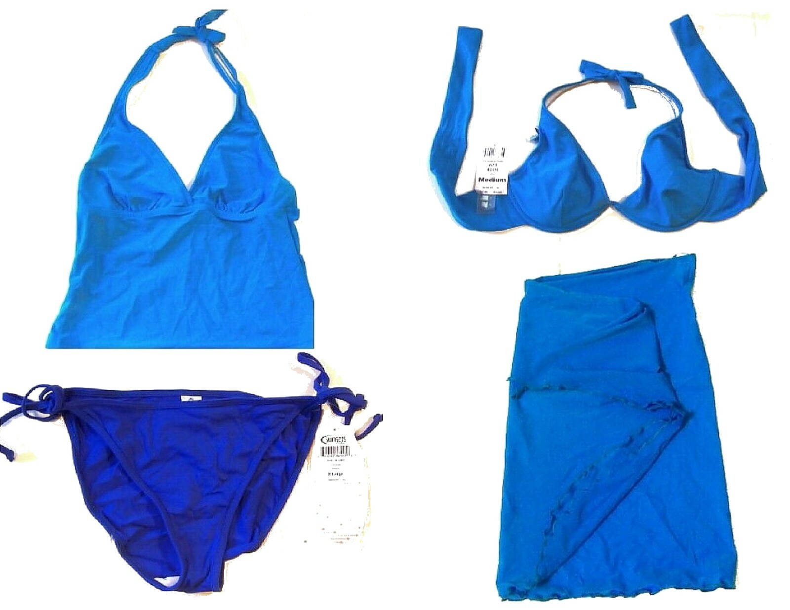 Sunsets Blue, Royal & Periwinkle Swimsuit Separates XS-XL 34D,36D,38D,E ...