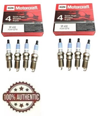 Set of 8 Motorcraft Spark Plugs SP432 SP470 AGSF32FM, AWSF32F, AWSF32PP ...