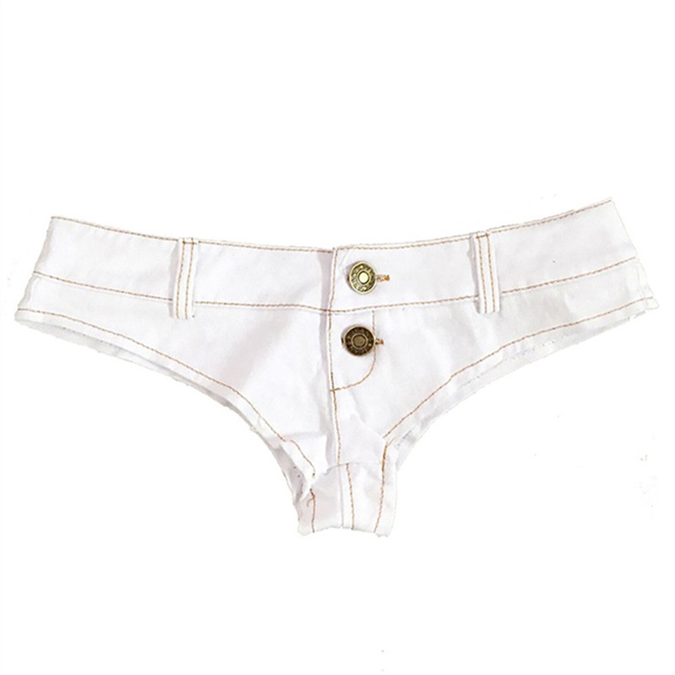 Womens Mini Hot Pants Jeans Micro Shorts Denim Triangle Jeans Low Waist ...