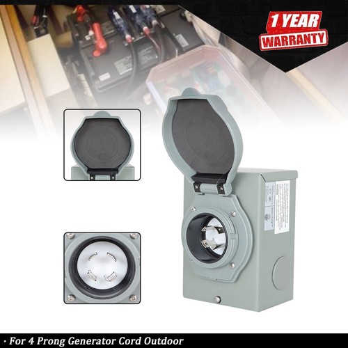 30 Amp Generator Power Inlet Box Weatherproof For 4 Prong Generator ...