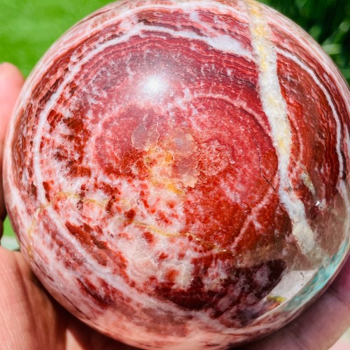 1269g Natural Rhodochrosite Pork Stone Quartz Ball Crystal Sphere ...
