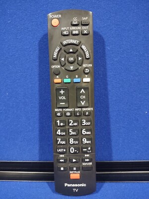 Genuine Panasonic TV Remote Control OEM# N2QAYB 000779 Tested Works | eBay