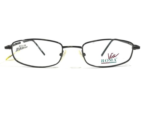 Via Roma VR 559 GU Eyeglasses Frames Grey Gunmetal Rectangular 50-19 ...