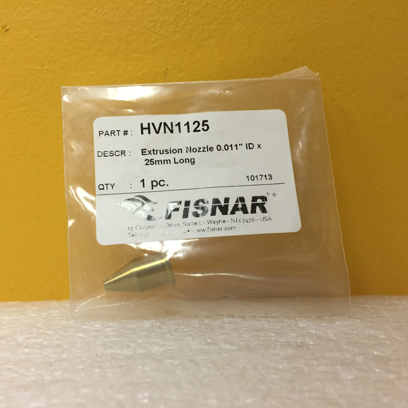 Fisnar HVN1125, 0.011" ID, 25 mm Length, Extrusion Nozzle, New! | eBay