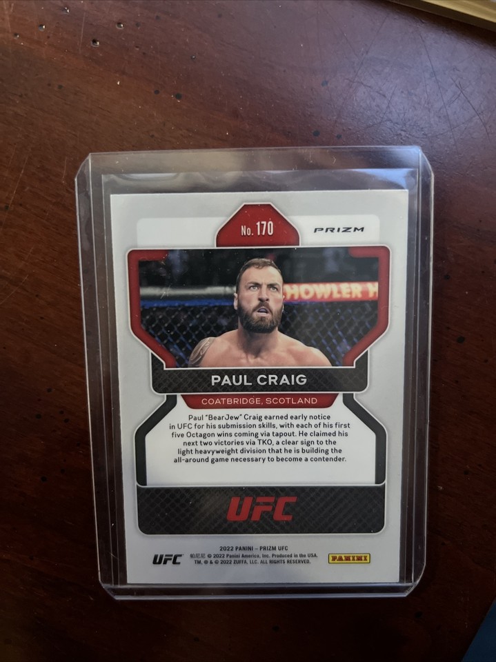 2022 PANINI PRIZM UFC PAUL "BEAR JEW" CRAIG GREEN REFRACTOR SP ROOKIE ...