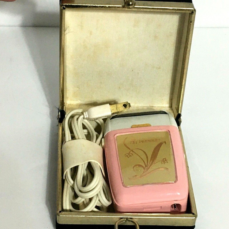 Vintage Ronson Caress Lady Electric Shaver With Trimette Beauty Glide w ...