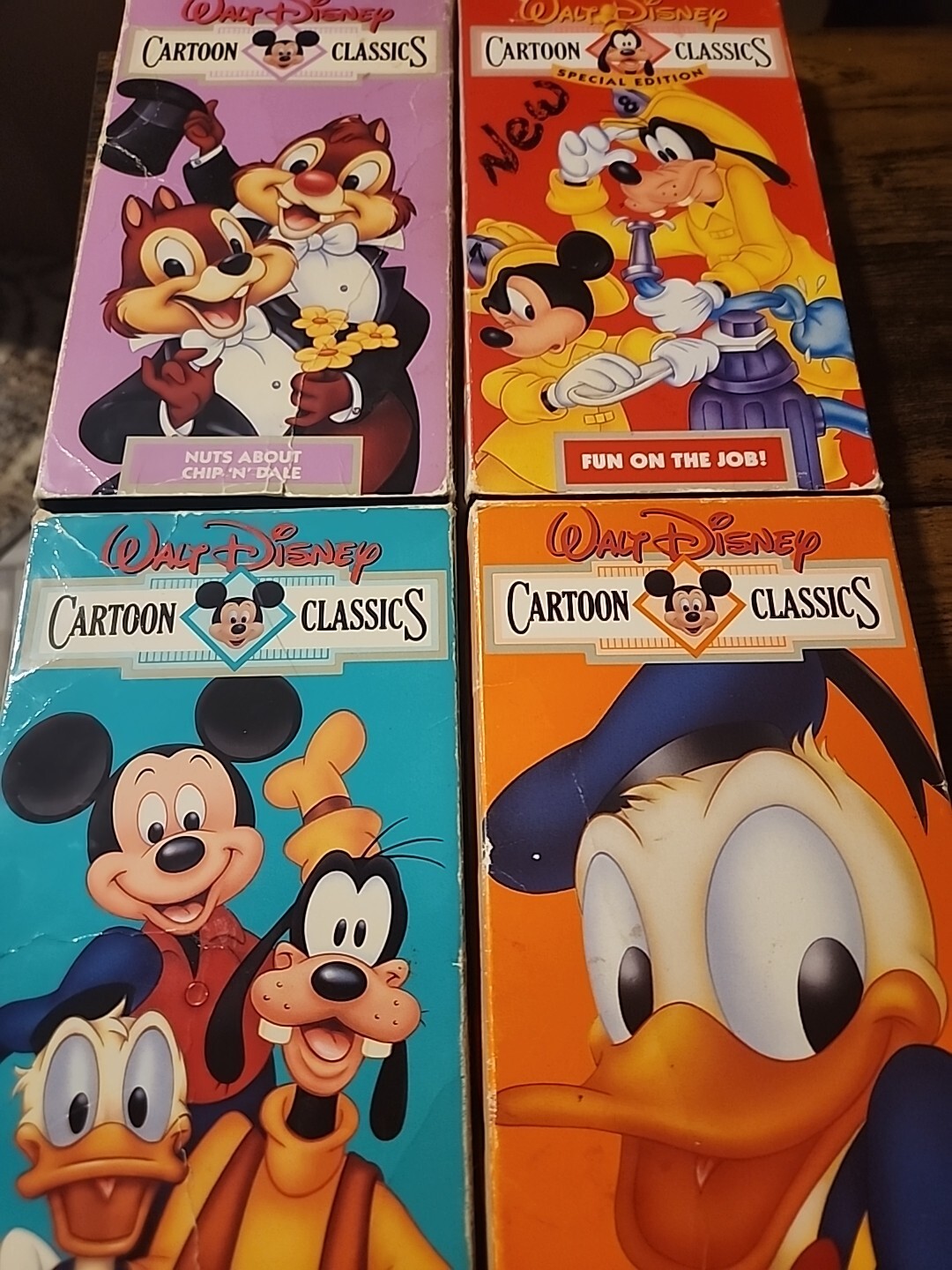 Lot of 4 Walt Disney Cartoon Classics VHS Videos | eBay