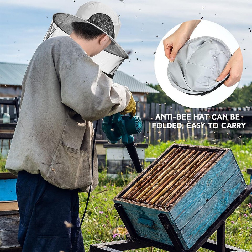 Anti Mosquito Bug Bee Insect Net Hat Outdoor Fishing Hiking Mesh Head ...