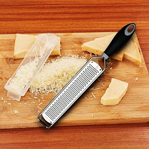 Handheld Cheese Grater Lemon Zester Ginger Fine Shredder Scraper Rasp ...