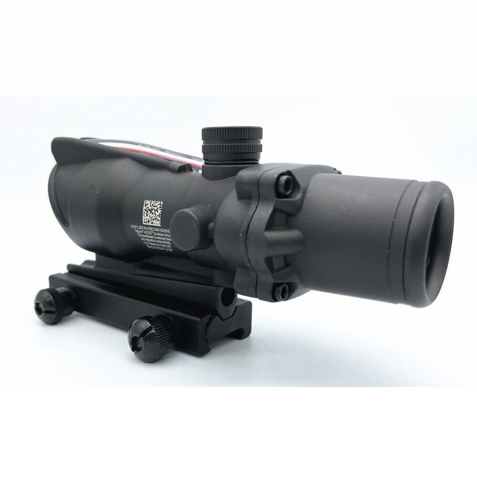 Hunting Rifle Scope ACOG 4X32 Optics Sight Tactical Reticle Real Red ...
