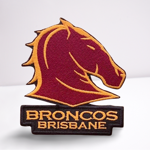 BRISBANE BRONCOS NRL Embroidered Patch Badge 80 x 78 mm Iron on Sew ...