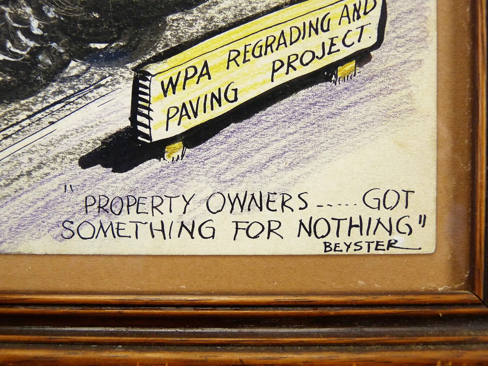 Acquerello XX Secolo Americano "Detroit's Dust Bowl" Fumetto Firmato | eBay