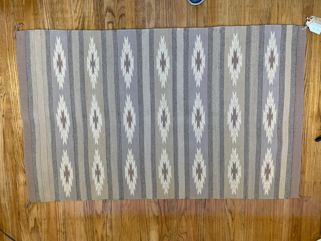 70's VINTAGE CRYSTAL NAVAJO RUG BY LISA BEGAY-34'x56"-HUBBELL TRADING ...