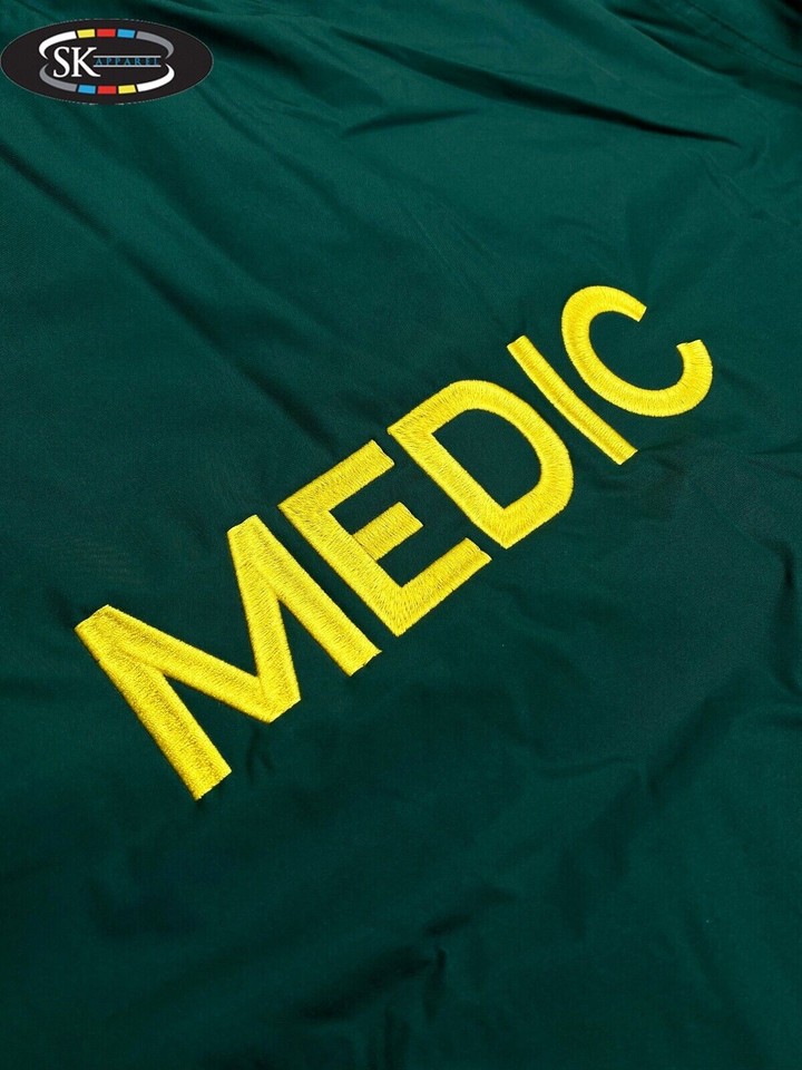 Ambulance Bodywarmer Gilet Bottle Green Printed Medic First Aid Jacket ...