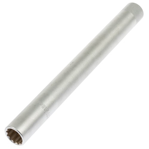 ASTA 18mm Long Reach Spark Plug Socket 3/8" Drive Magnetic Thin Walled ...