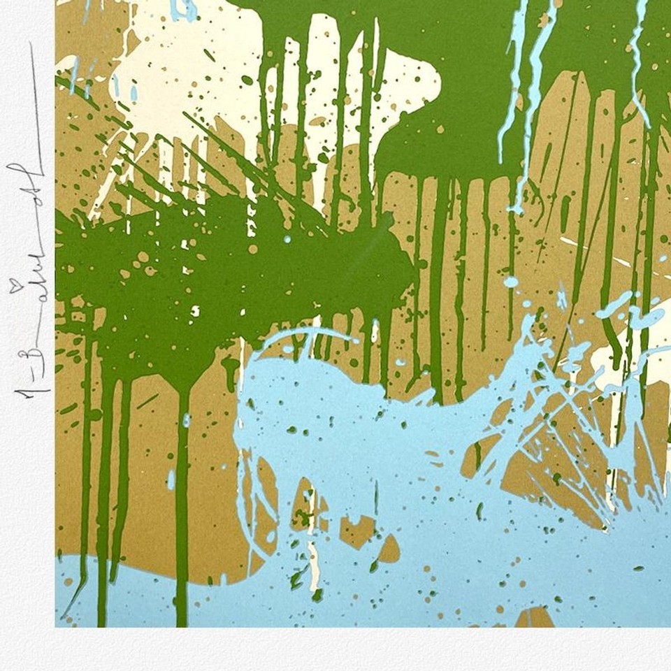 Mr. Brainwash, "Camo Splash H" Framed Limited Edition Silk Screen, Hand ...