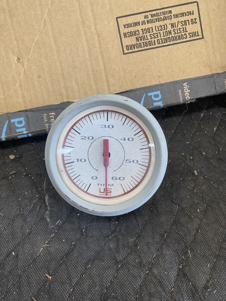 US marine Boat Gauge Set Of 6pcs White Faced Used #6 | eBay