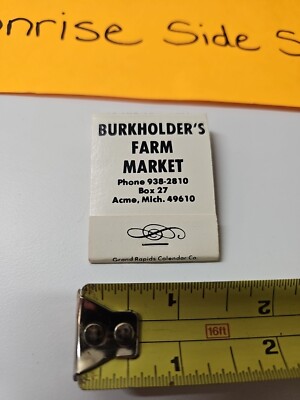 Vintage Matchbook Burkholder's Farm Market Acme Michigan Monkey Funny ...