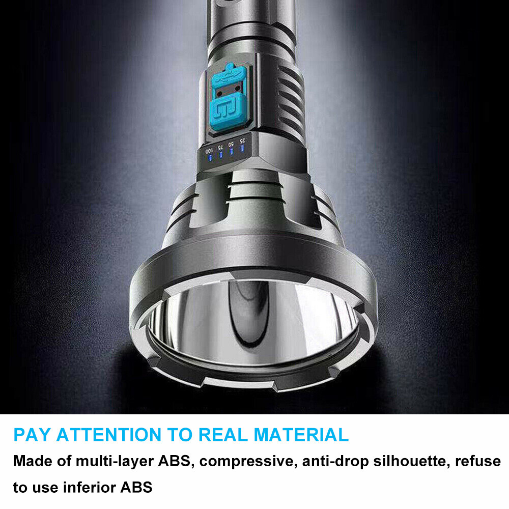 1000LM Torch LED Tactical Rechargeable Flashlight USB Camping Hunting ...