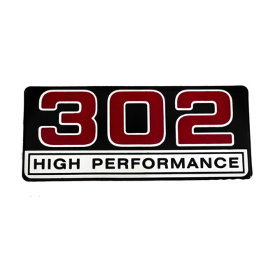 1x 5.0 Liter 302 High Performance Engine Emblem Badge Resin Logo Red ...