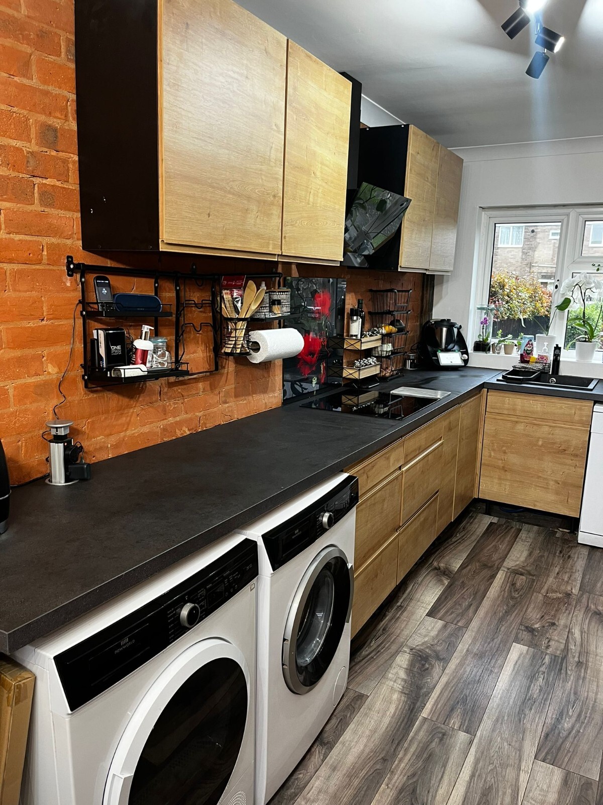 Handleless kitchen units set William, kitchen set, high quality oak ...