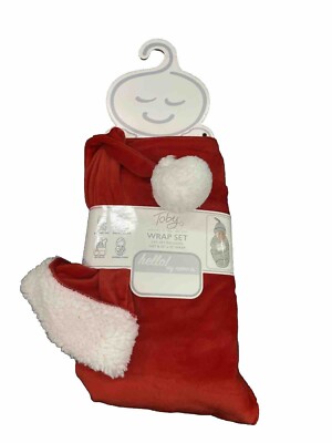 Toby Swaddle Baby Blanket Wrap and Santa Hat - Christmas - Red - NEW | eBay