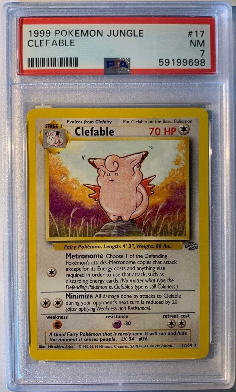 Pokemon PSA 7 Clefable 17/64 - Jungle Set 1999 NM Near Mint Rare Arita ...