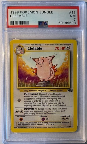 Pokemon PSA 7 Clefable 17/64 - Jungle Set 1999 NM Near Mint Rare Arita ...