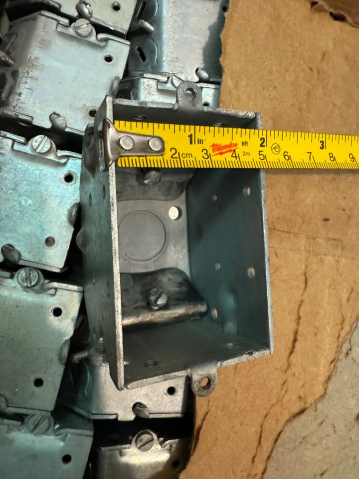 LOT OF 50 Old General Electric GE Metal Electrical Switch Box 1 Gang 3 ...