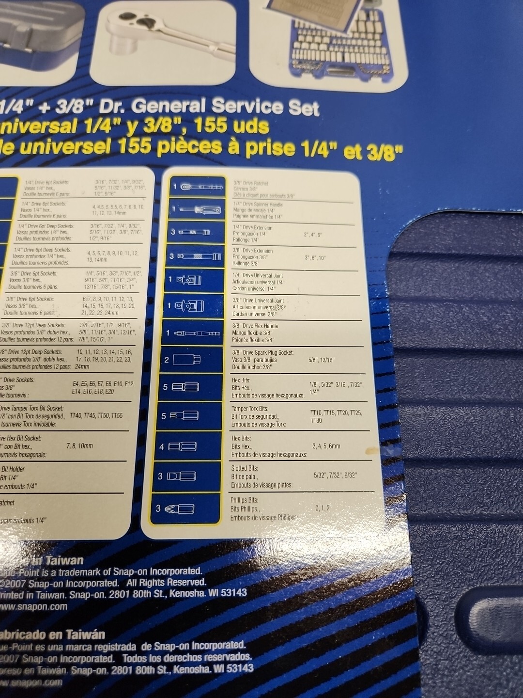 Blue Point 155pc General Service Set BLPGSSC155 Near MINT for sale ...