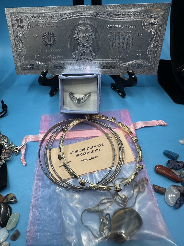 MASSIVE 50+ Pc. Jewelry COLLECTION From Rings To Coins, Banknotes ...