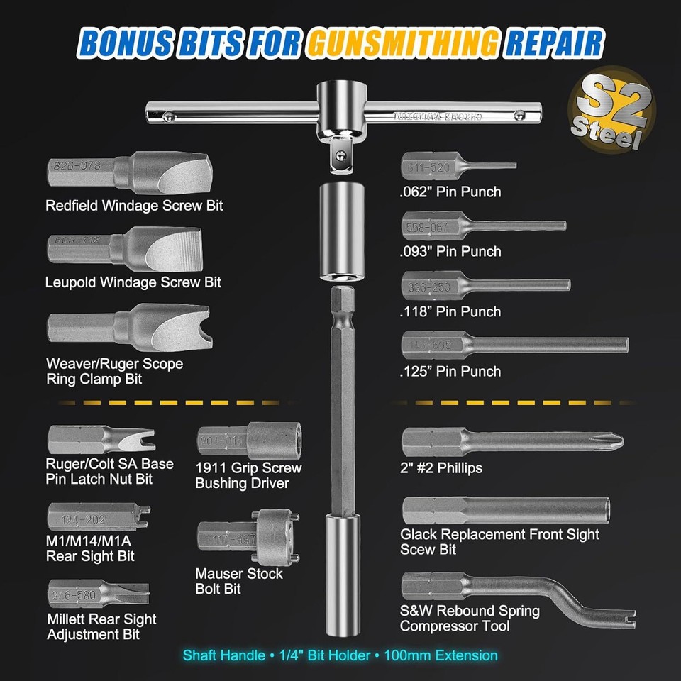 Drive Torque Wrench Screwdriver Set Gun Gunsmith Instrument Tool ...