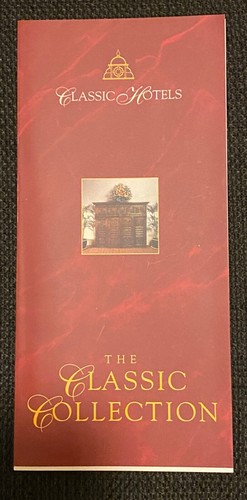 Vintage 1996 Classic Hotels & Tariff Card Hotel Collection Directory | eBay